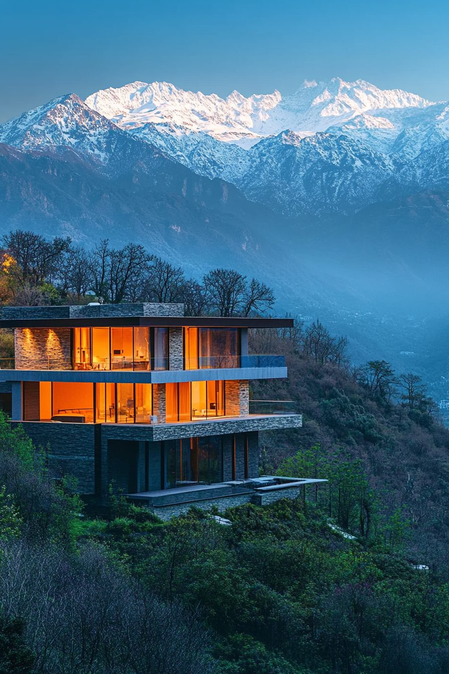 Contemporary Houses on a Beautiful Landscape