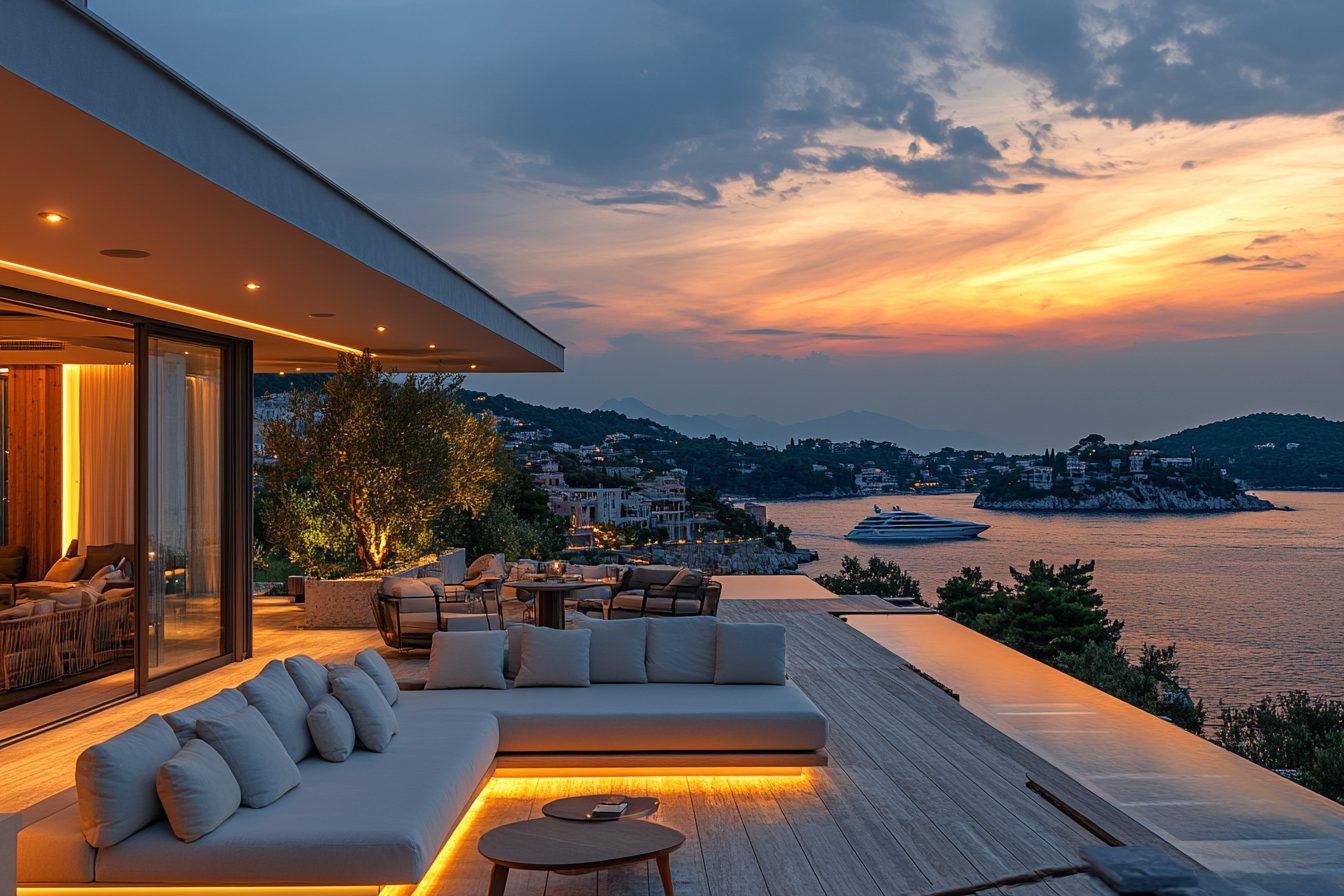 Modern Patio with an Incredible Seafront View