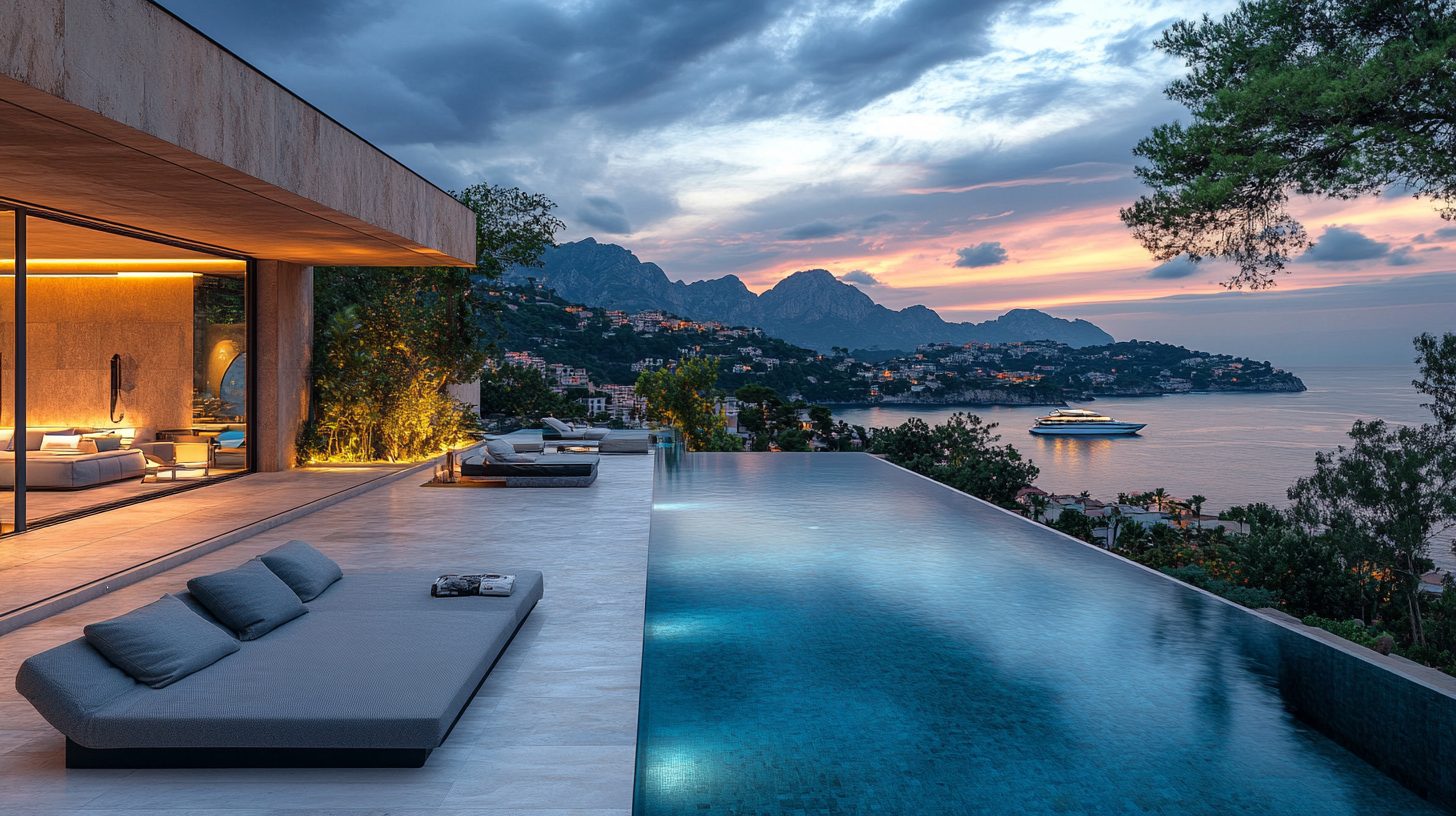 Modern Patio with an Incredible Seafront View