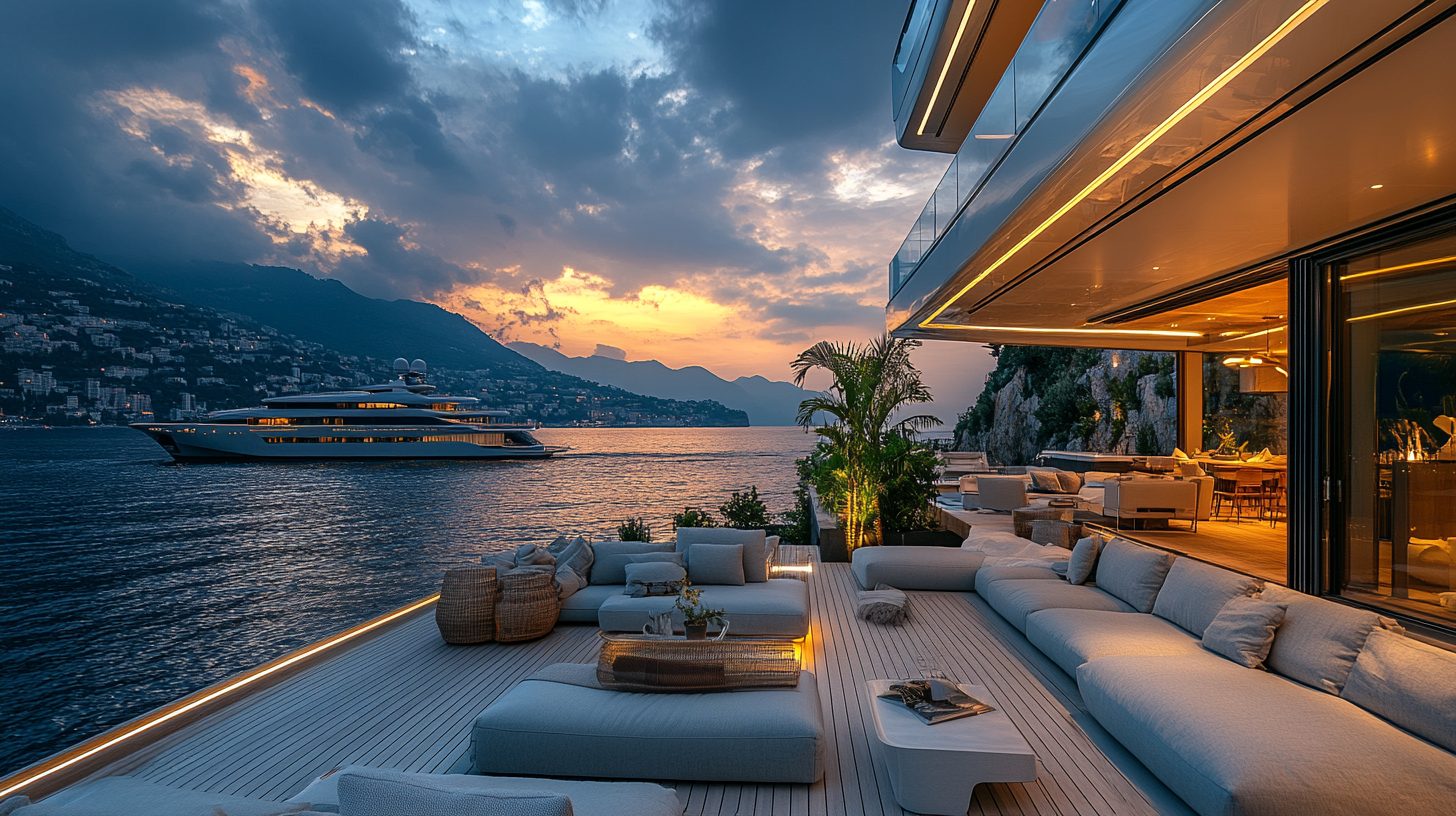 Modern Patio with an Incredible Seafront View