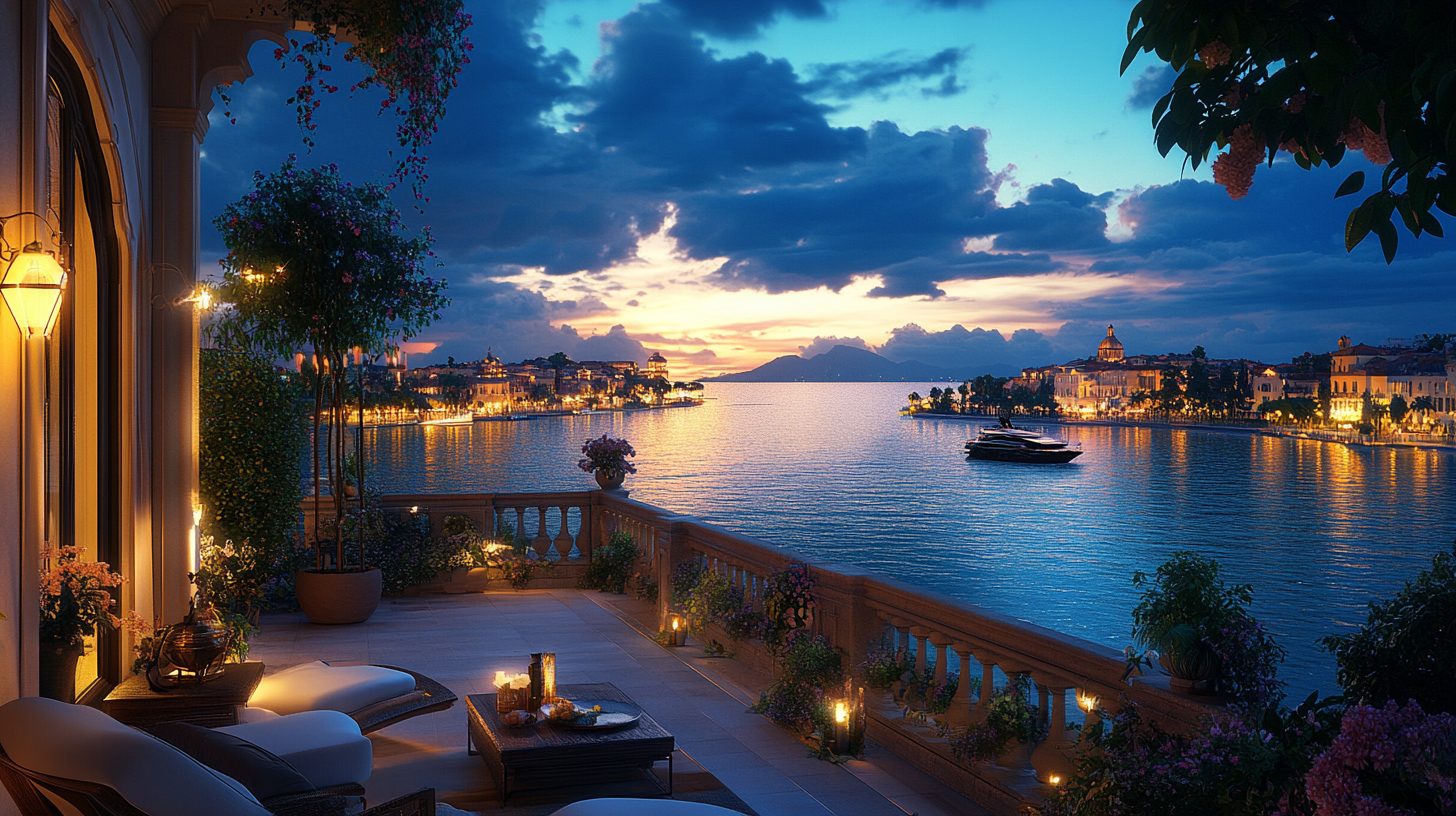 Modern Patio with an Incredible Seafront View
