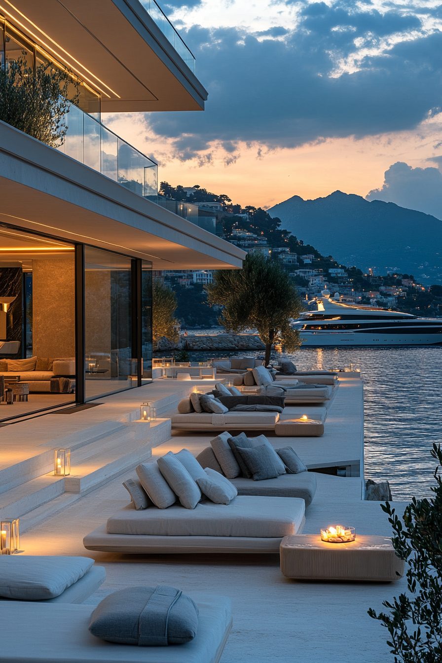 Modern Patio with an Incredible Seafront View