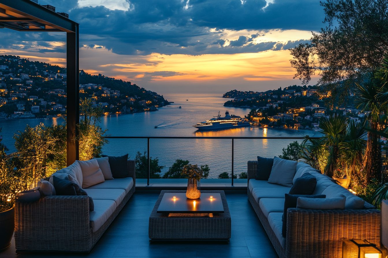 Modern Patio with an Incredible Seafront View