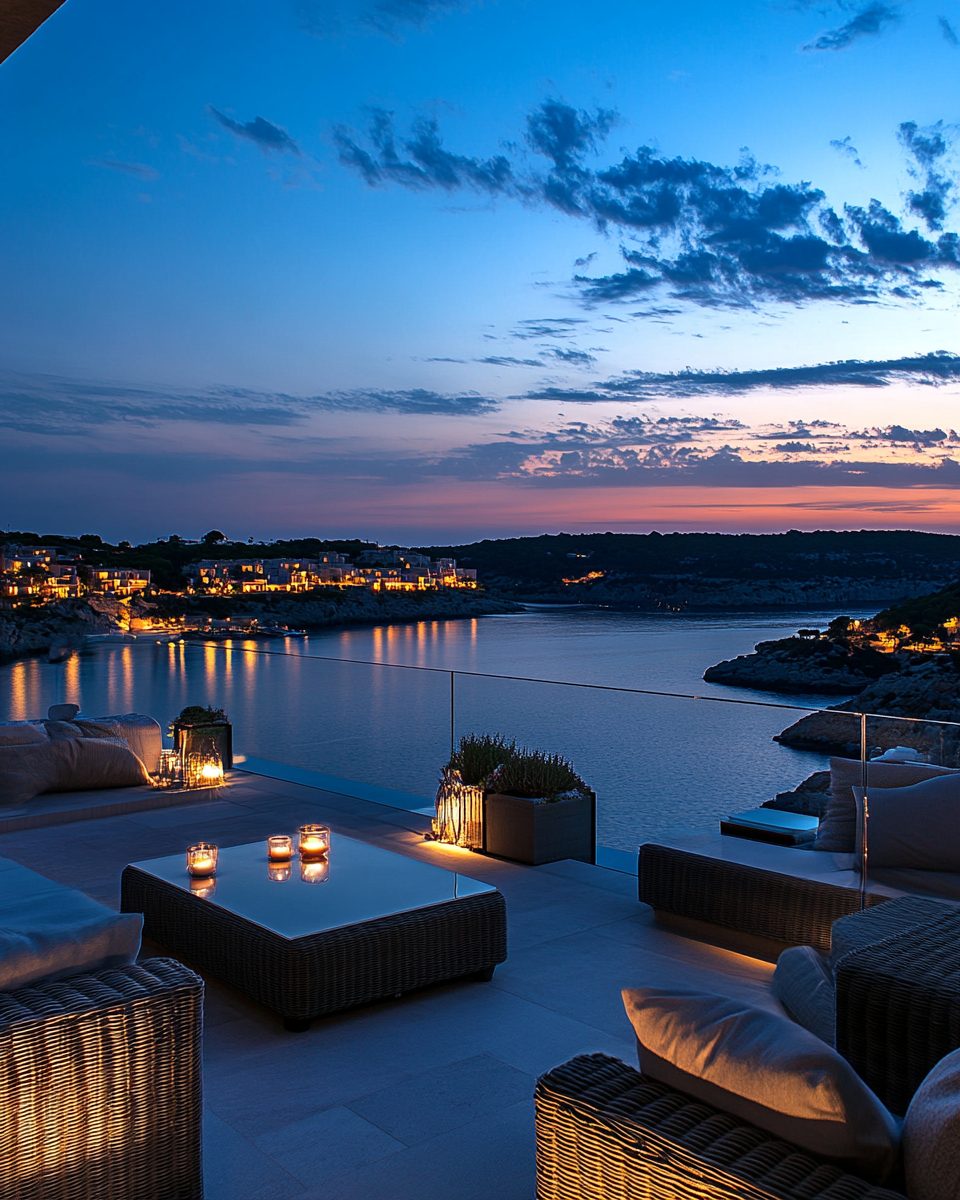 Modern Patio with an Incredible Seafront View