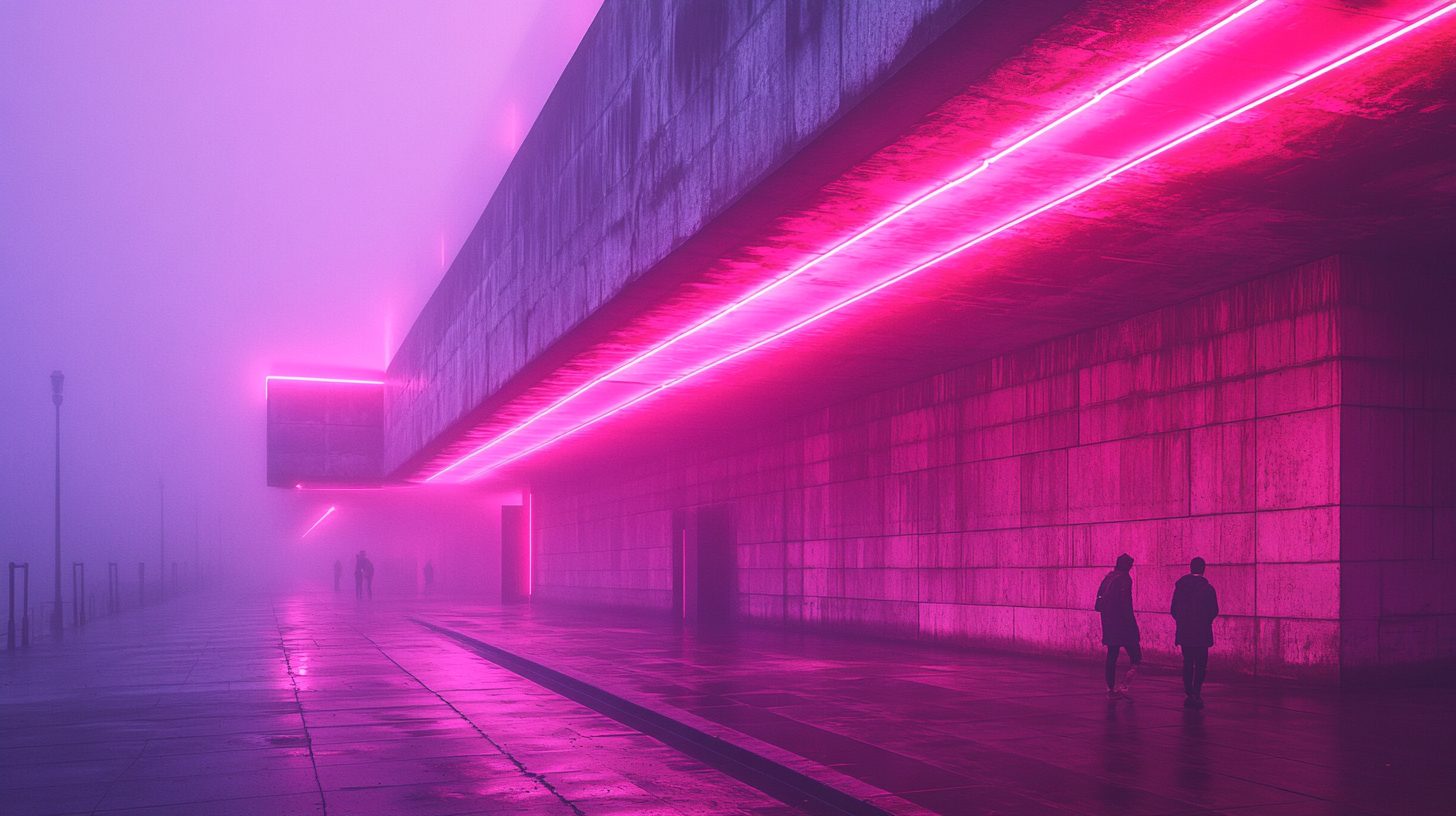 The Vivid Neon Lights of a City