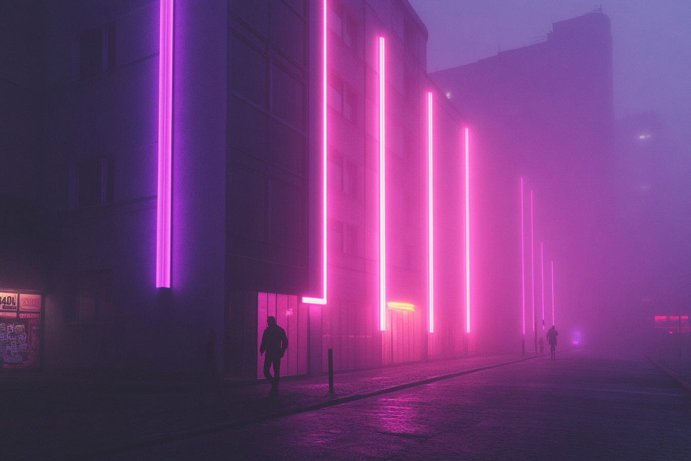 The Vivid Neon Lights of a City