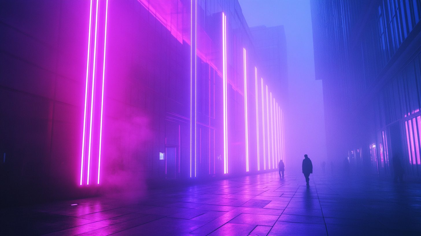 The Vivid Neon Lights of a City