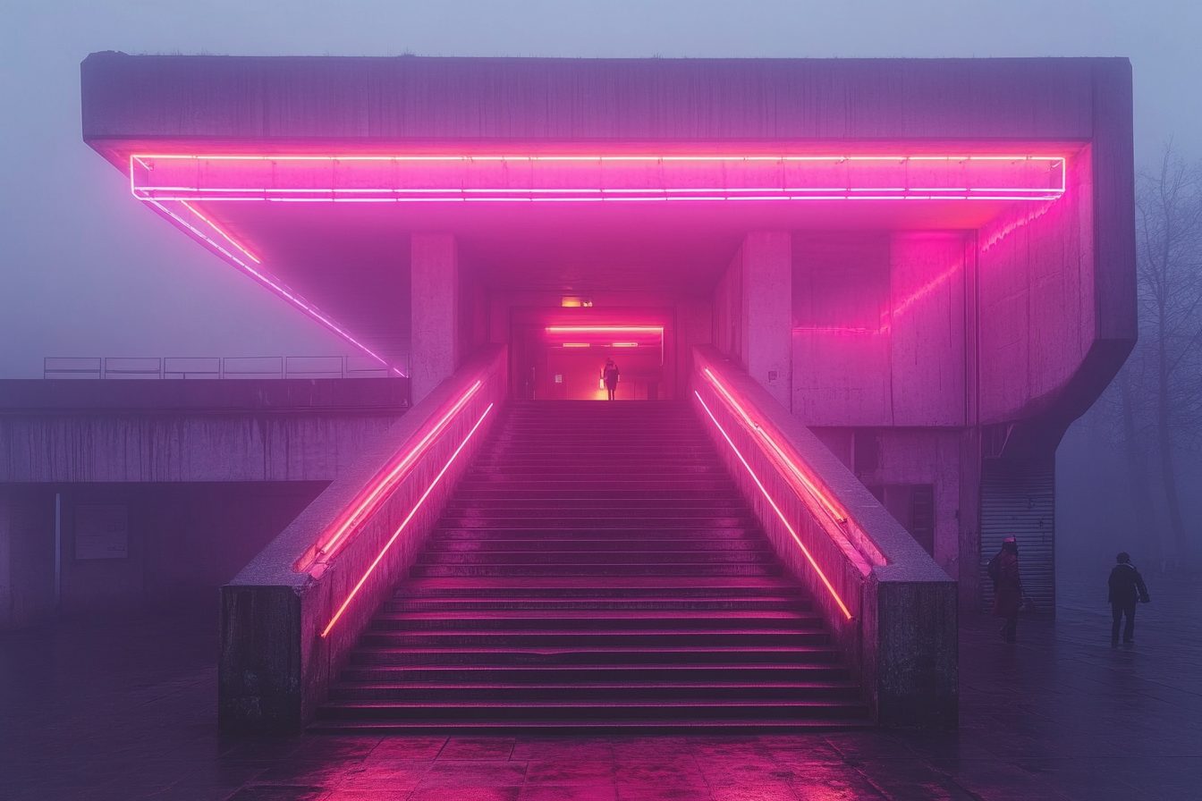 The Vivid Neon Lights of a City