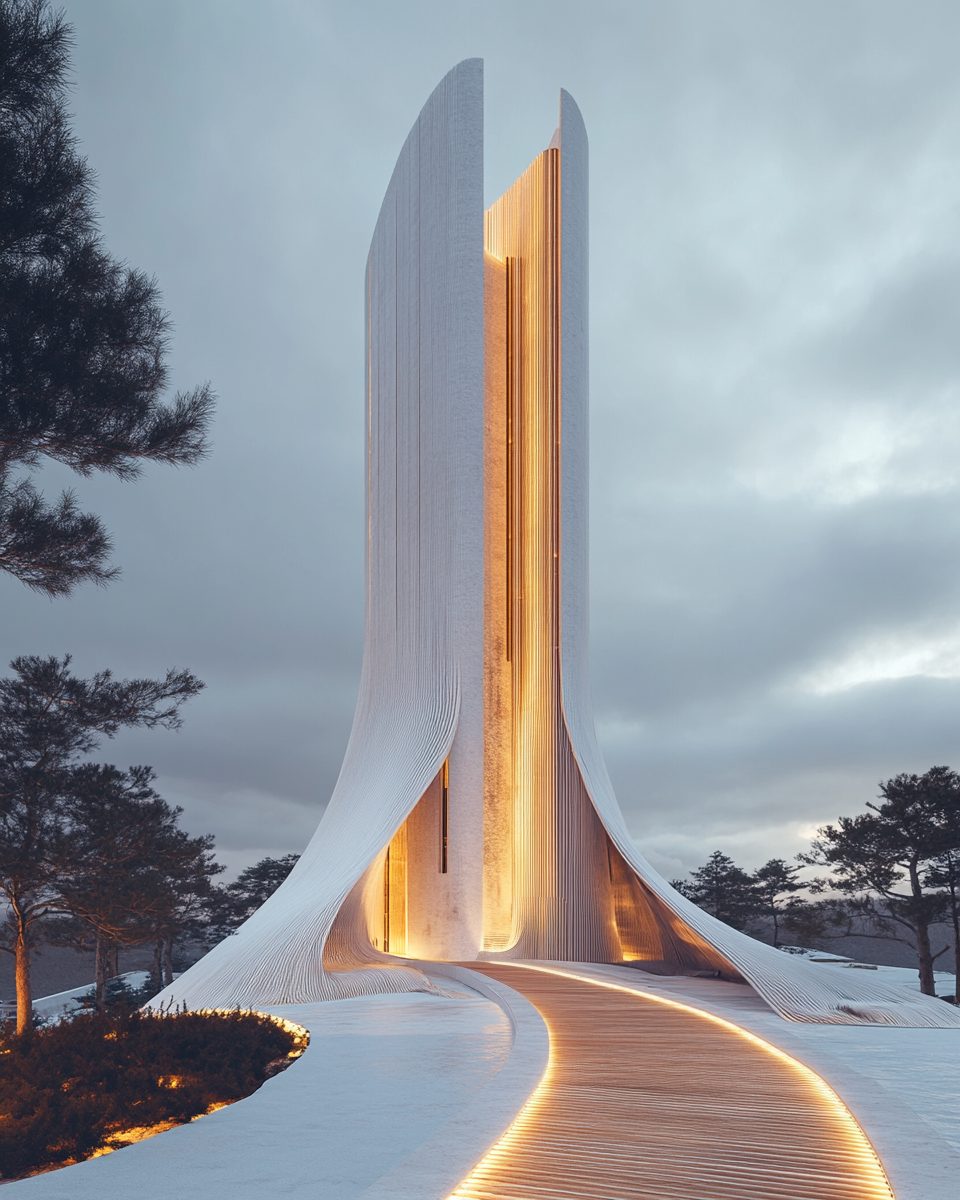Futuristic and Minimalistic Towers