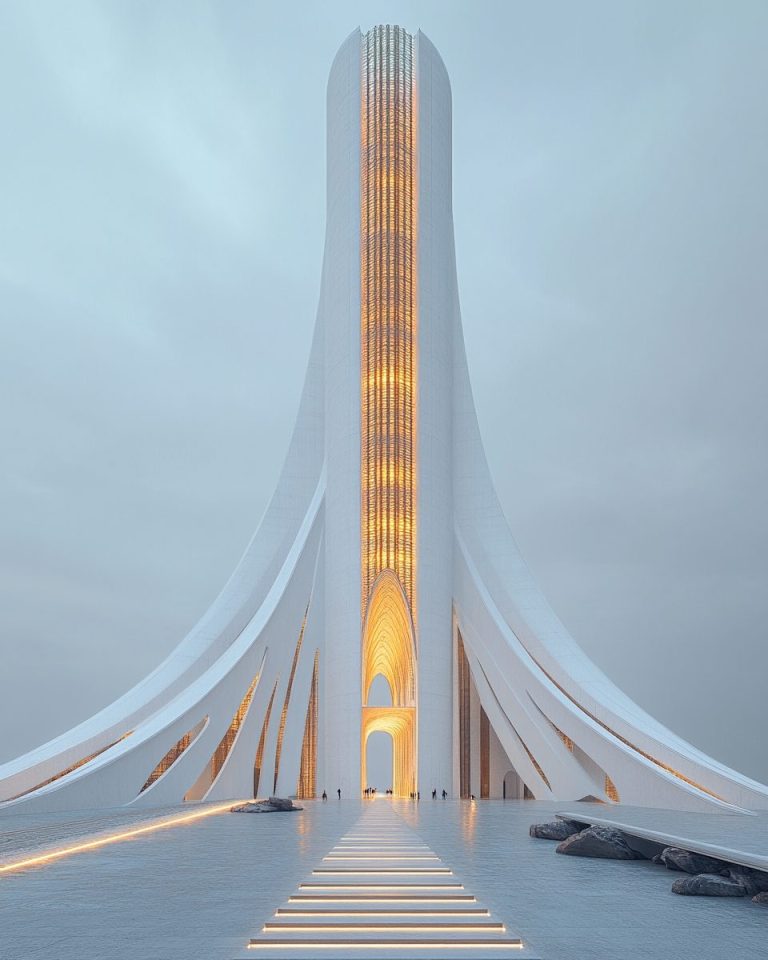 Futuristic and Minimalistic Towers