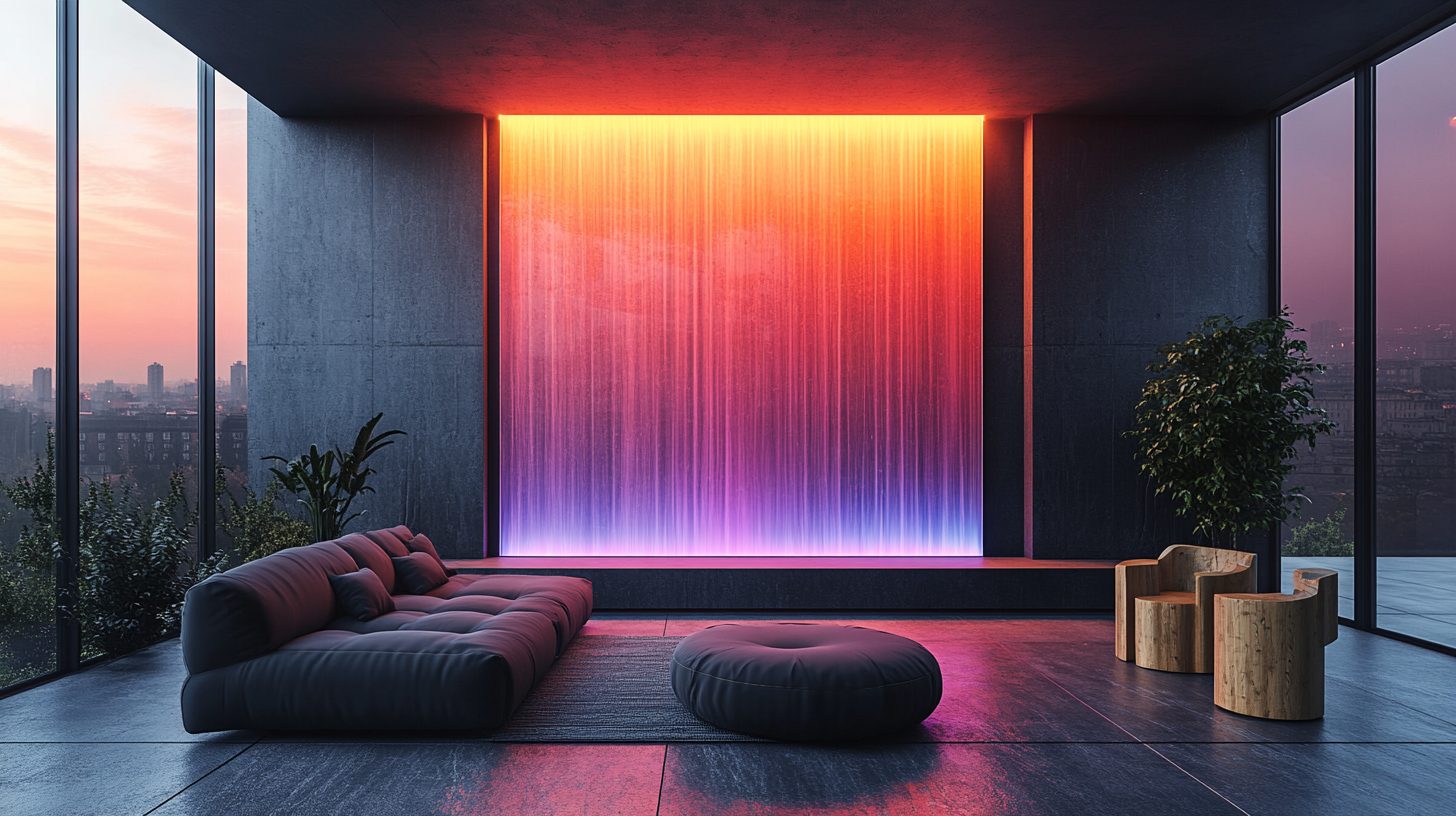 House Interiors with Neon Lighting Designs