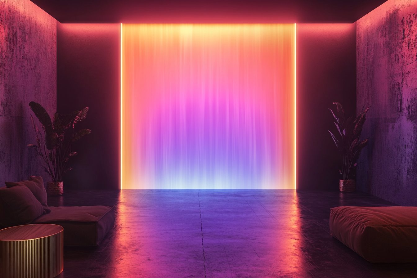 House Interiors with Neon Lighting Designs