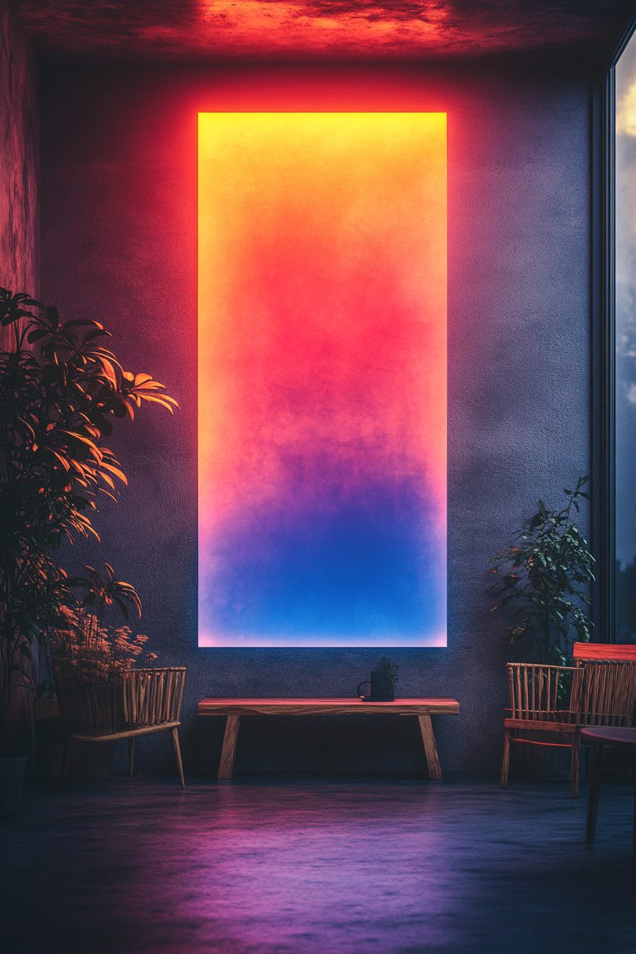 House Interiors with Neon Lighting Designs