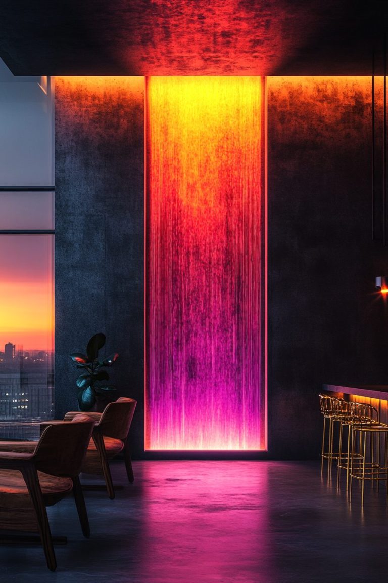 House Interiors with Neon Lighting Designs