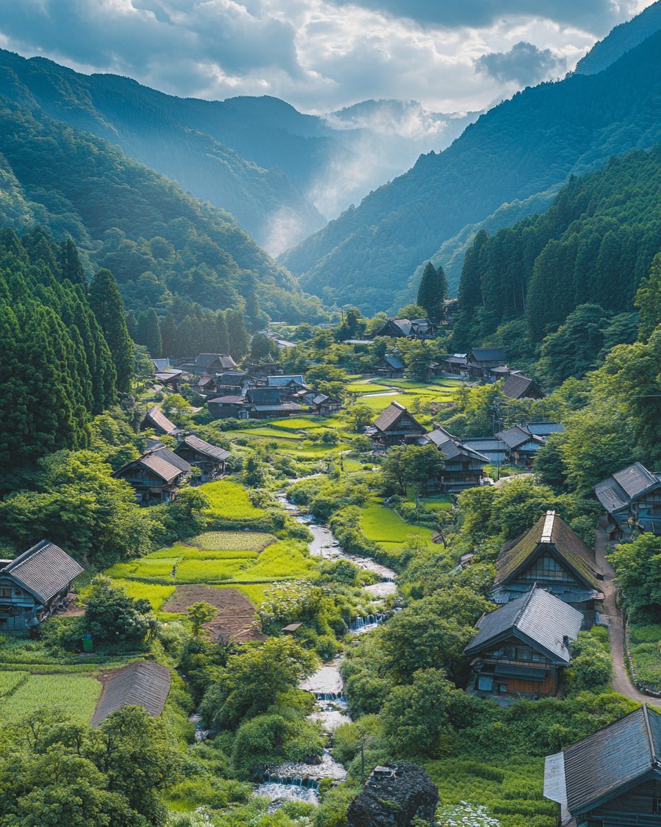 Japanese Villages in the Mountain Valleys