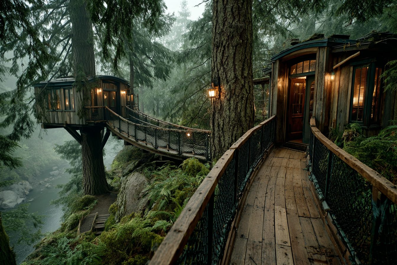 A Small Treehouse Village