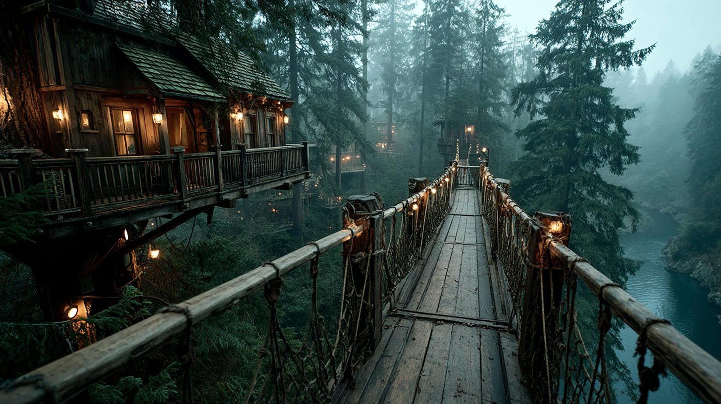 A Small Treehouse Village