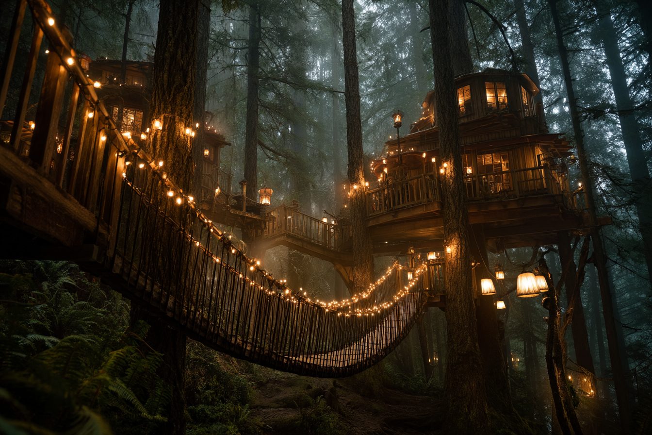 A Small Treehouse Village