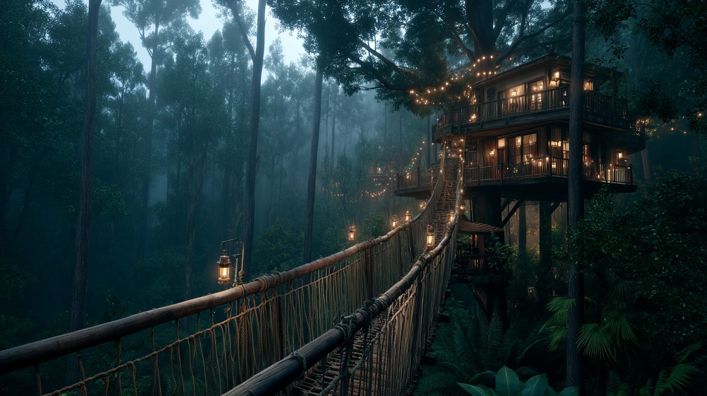 A Small Treehouse Village