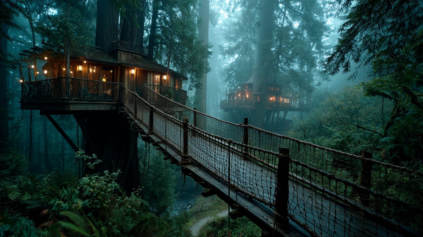 A Small Treehouse Village