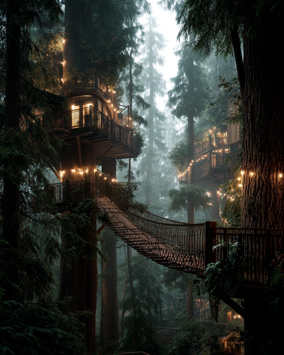 A Small Treehouse Village