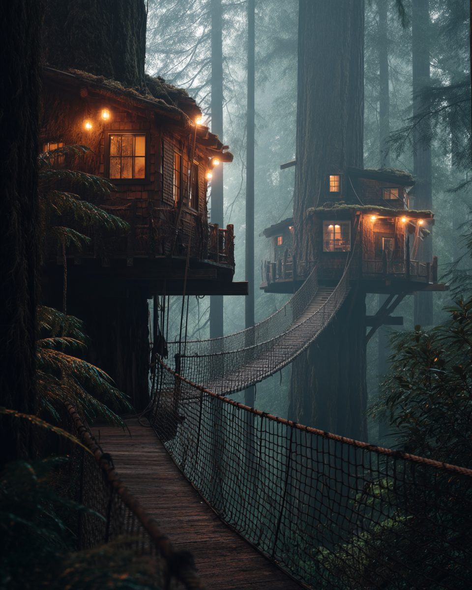 A Small Treehouse Village