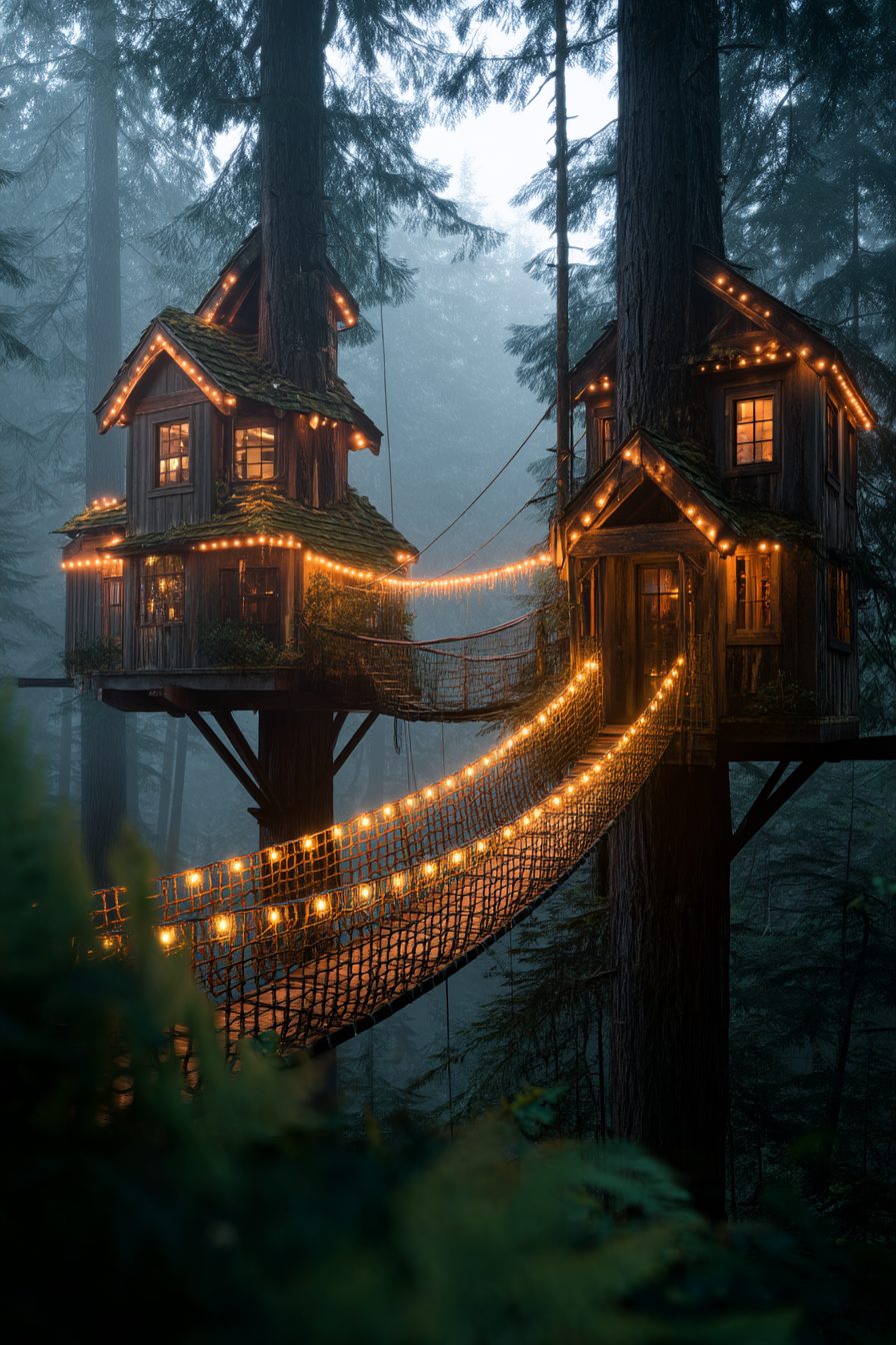 A Small Treehouse Village