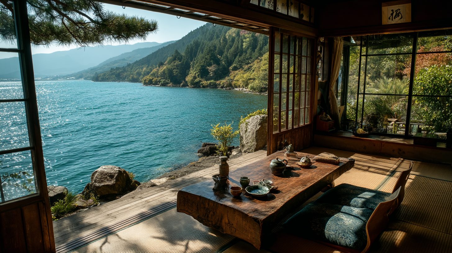 Traditional Japanese Houses with an Amazing Lake View