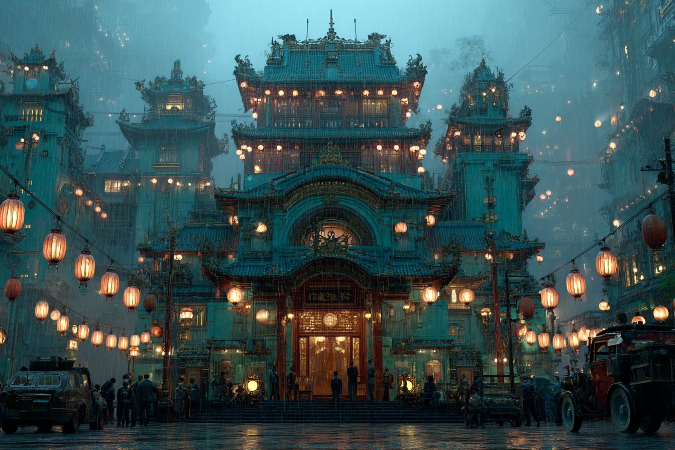 Chinese Temples with a Touch of Steampunk Vibes