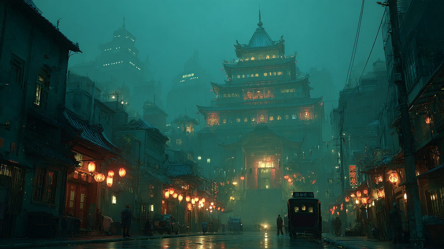 Chinese Temples with a Touch of Steampunk Vibes