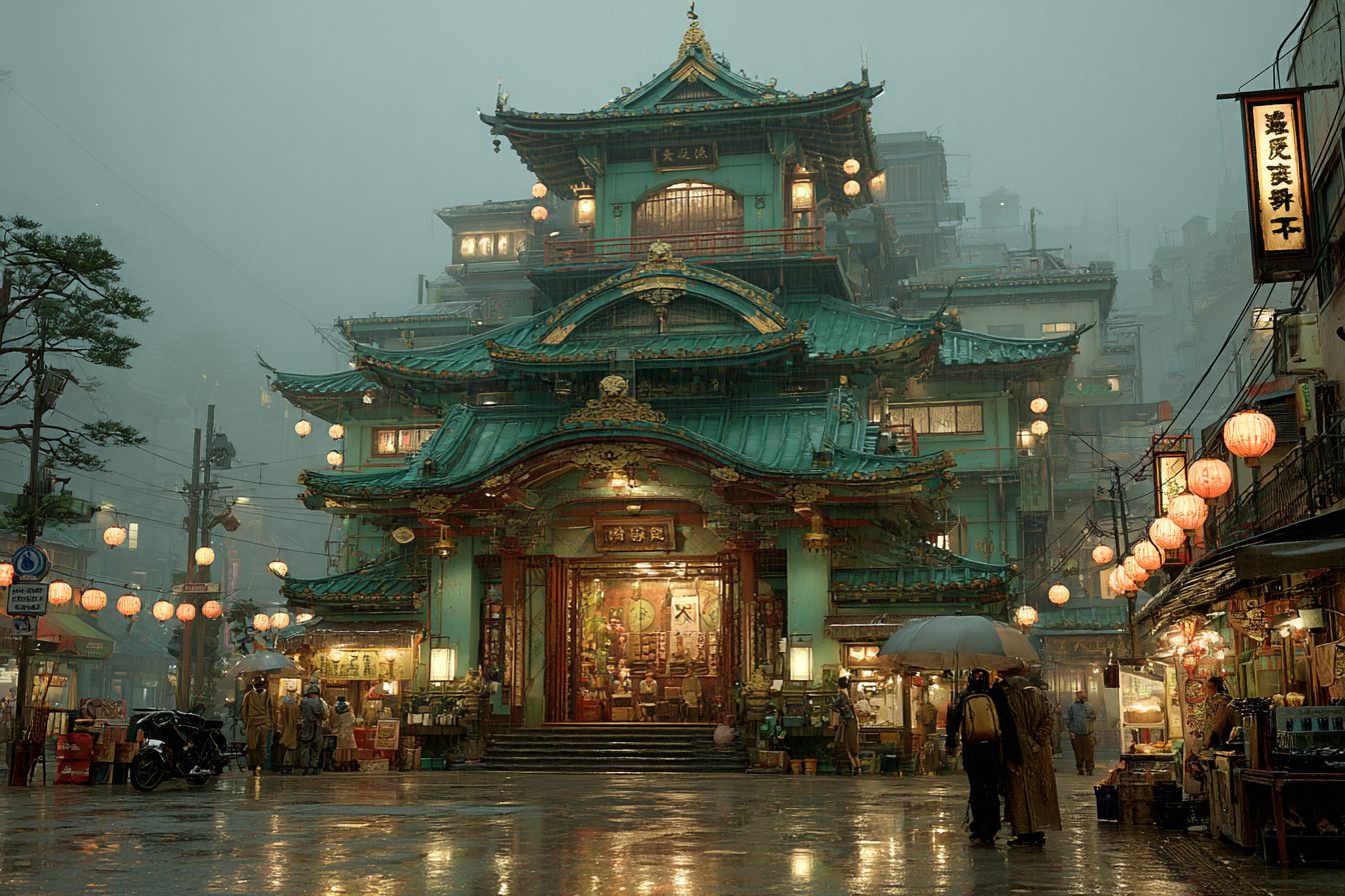 Chinese Temples with a Touch of Steampunk Vibes