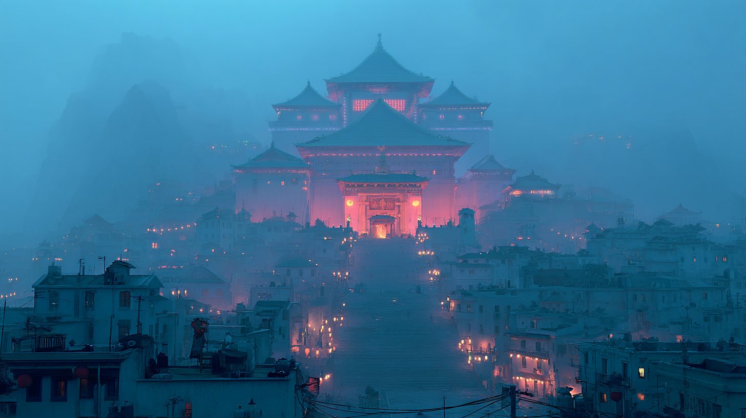 Chinese Temples with a Touch of Steampunk Vibes