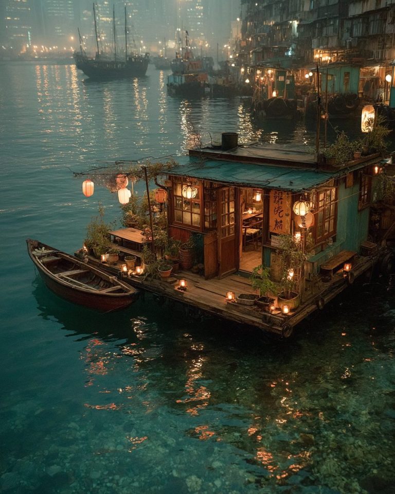 Old Floating Restaurants of Hong Kong