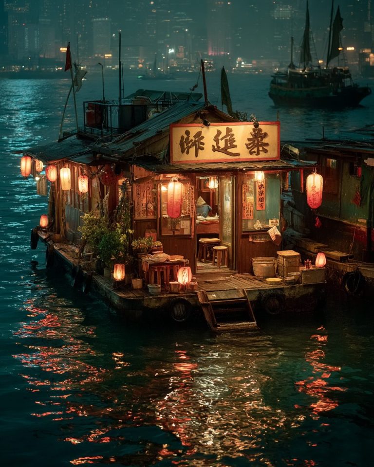 Old Floating Restaurants of Hong Kong