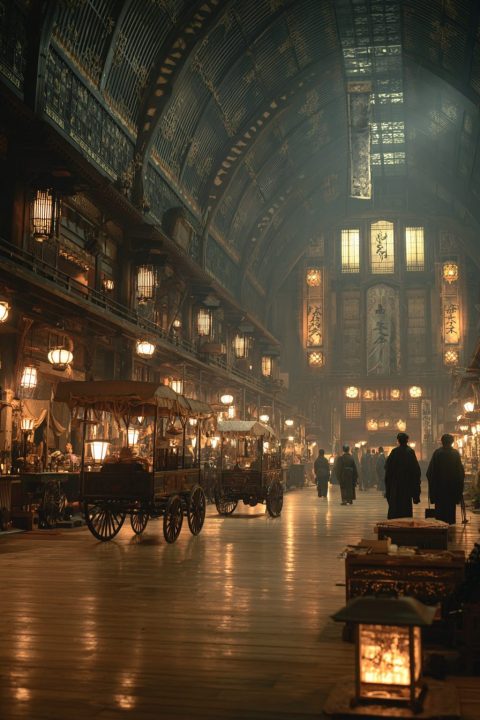 Gothic Japanese-Style Mall Interior