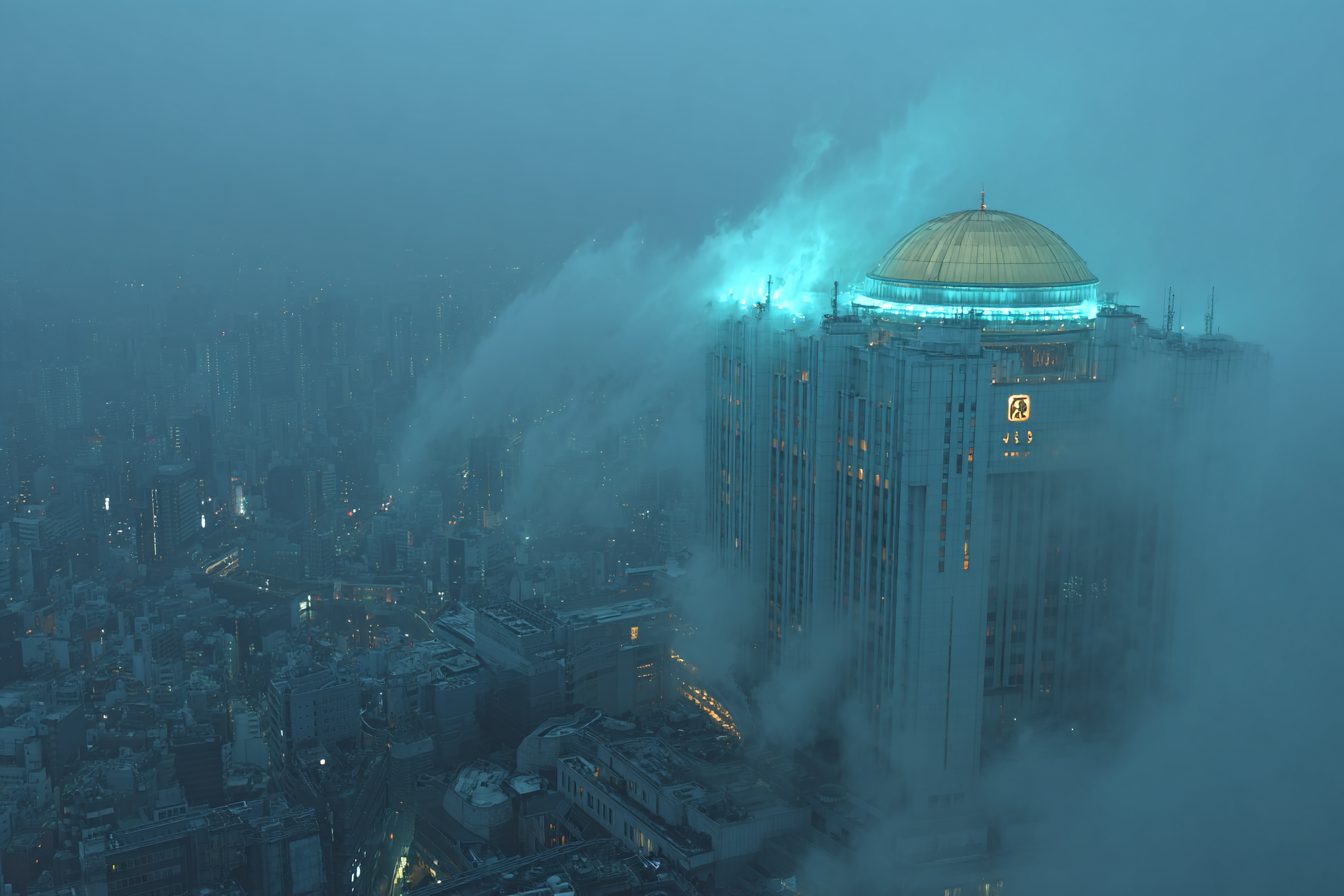 Skyscrapers with Neon-lit Rooftop Designs
