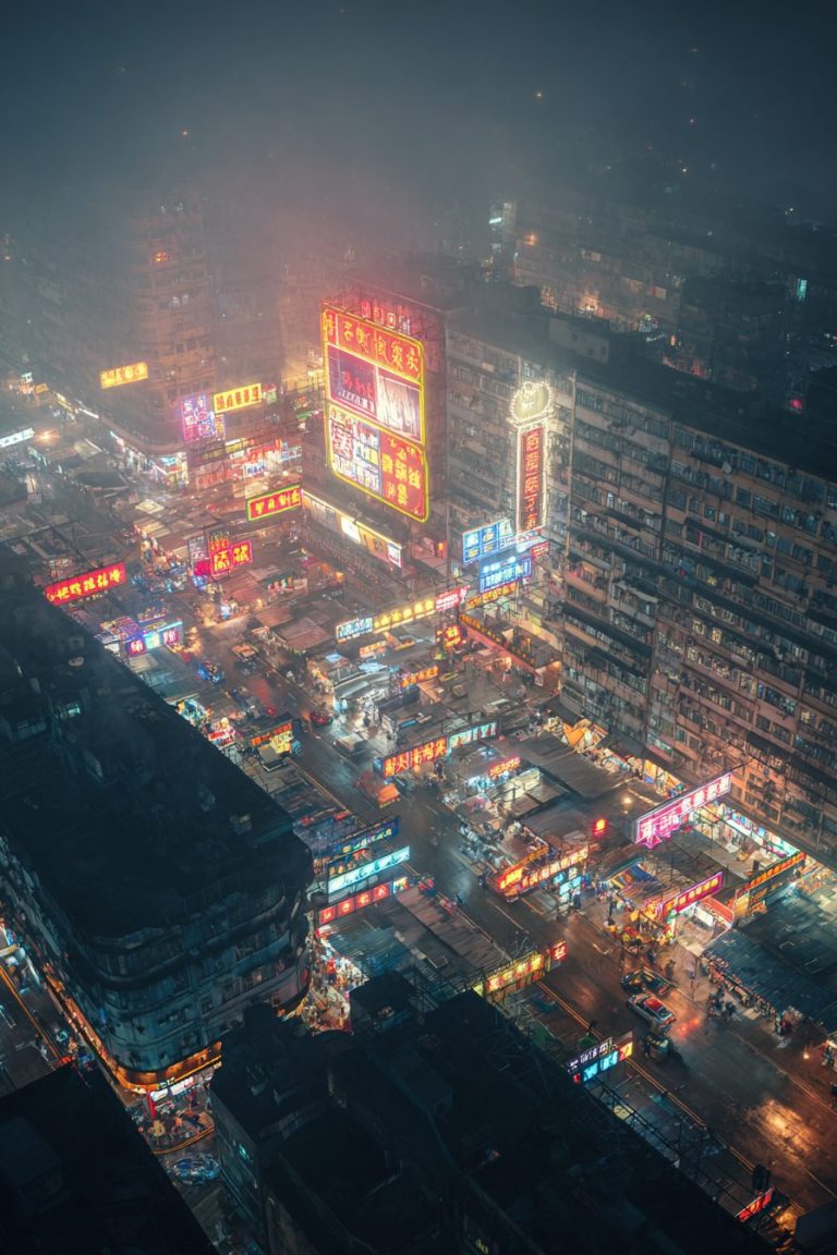 Vivid Neon Signs of Hong Kong City
