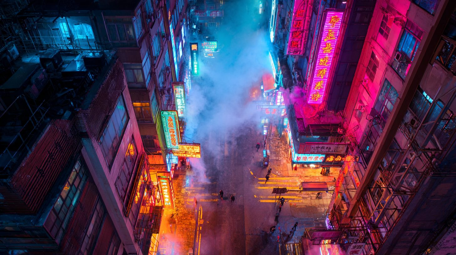 The Colorful Neon Cityscapes